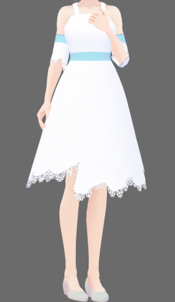 [Vroid] Simple Lace Dress - kiekyoko - BOOTH