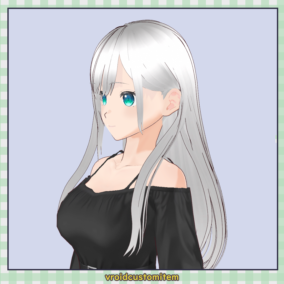 【髪型】耳かけロングヘア / Ear-Tucked Long Hair【VRoid】 - Mujo作品展示場 - BOOTH