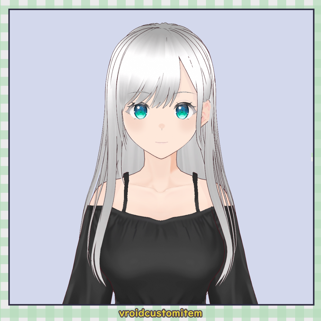 【髪型】耳かけロングヘア / Ear-Tucked Long Hair【VRoid】 - Mujo作品展示場 - BOOTH