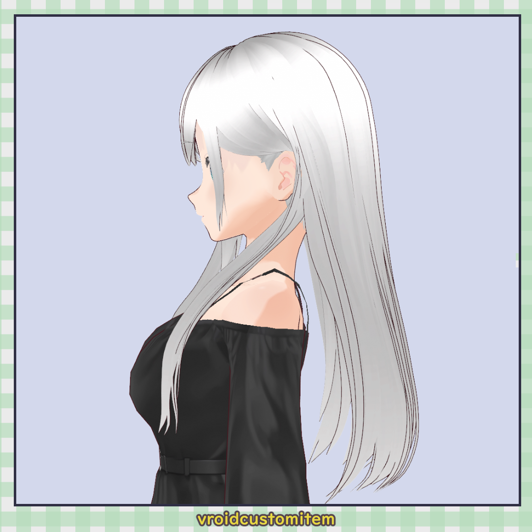 【髪型】耳かけロングヘア / Ear-Tucked Long Hair【VRoid】 - Mujo作品展示場 - BOOTH