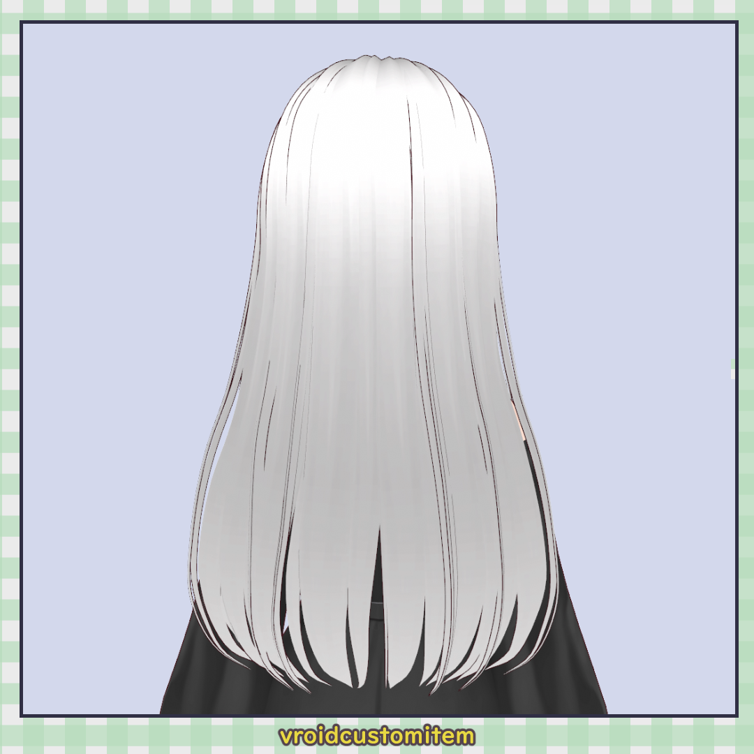 【髪型】耳かけロングヘア / Ear-Tucked Long Hair【VRoid】 - Mujo作品展示場 - BOOTH
