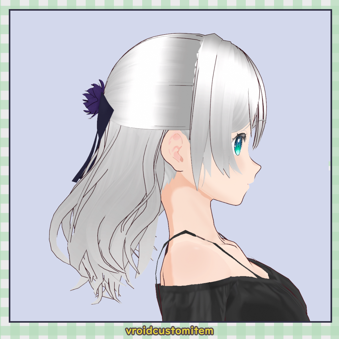 【髪型】ゆるふわハーフアップ / Soft Wavy Half-Up Hair【VRoid】 - Mujo作品展示場 - BOOTH