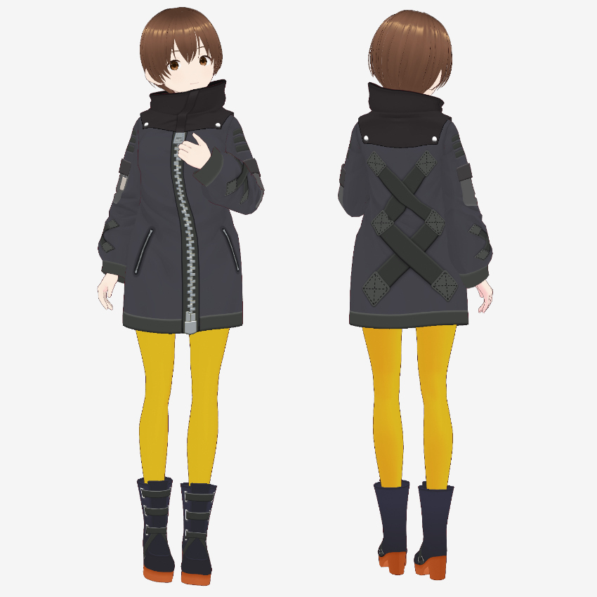 【FREE/無料】ベルトコート【VRoid Texture】 - HULAFT - BOOTH