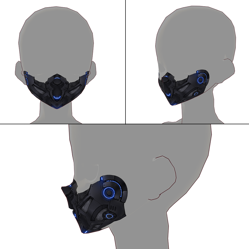 【VRoid texture 28】サイバーマスク - OFUJI STORE - BOOTH