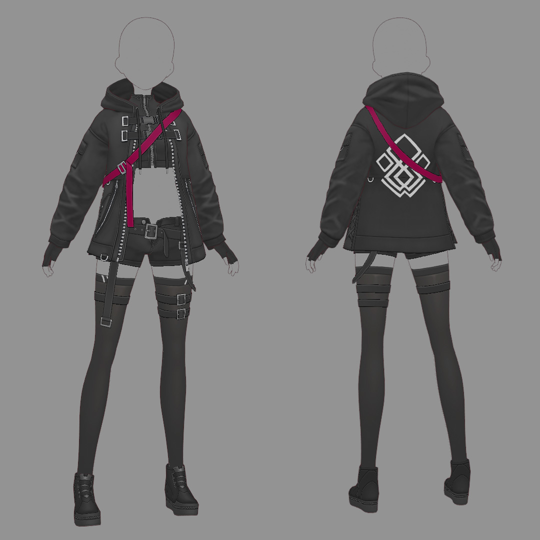 【VRoid texture 72】サイバーミリタリー REMAKE - OFUJI STORE - BOOTH