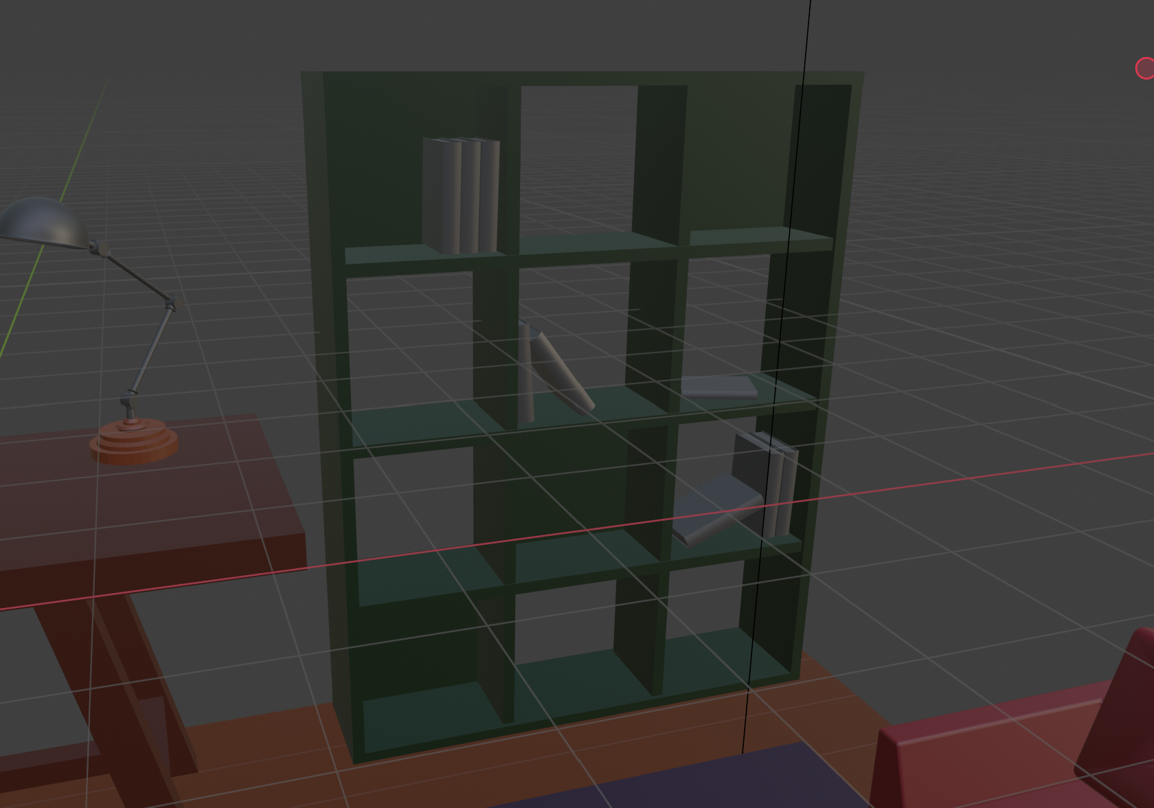 【unitypackage、fbx】部屋（モニター・キーボード・椅子・机・ライト・本棚・ソファ・フルーツ・植物） - 3d-model - BOOTH
