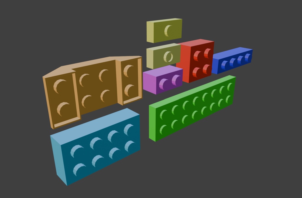 【unitypackage、fbx、obj】ブロック8種類セット - 3d-model - BOOTH
