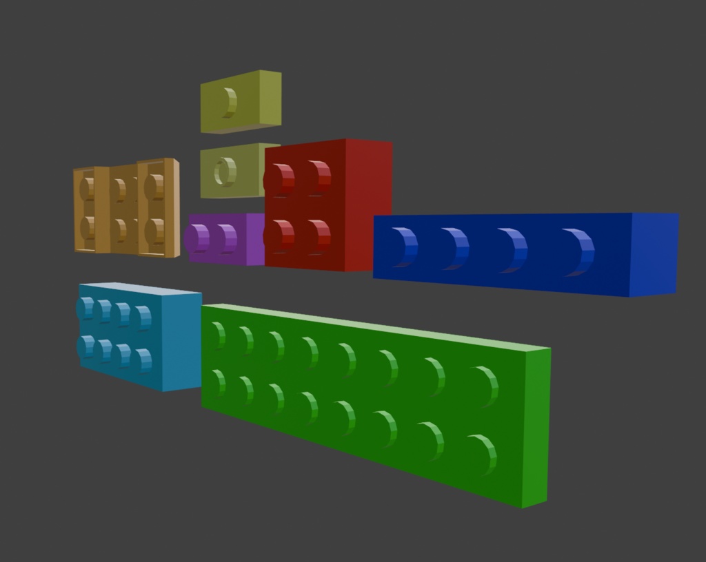 【unitypackage、fbx、obj】ブロック8種類セット - 3d-model - BOOTH