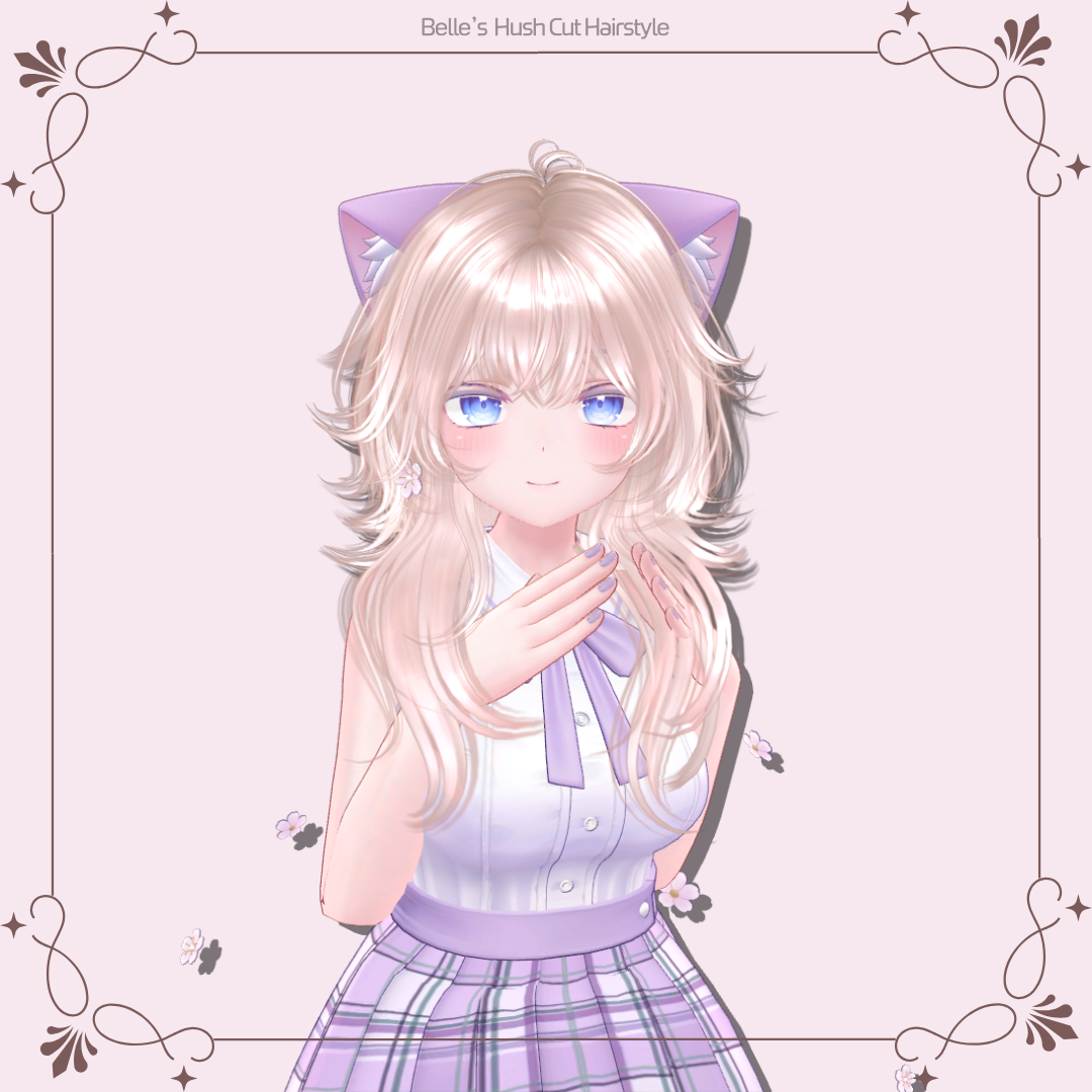 【7アバター対応】 Hush-cut HAIR 2.0【VRChat用ヘアモデル】 - Belle - BOOTH