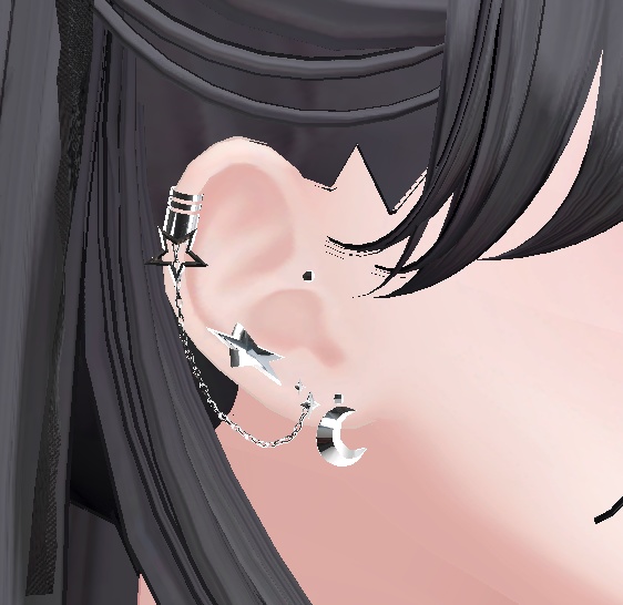 ☾⋆｡° ECLIPSE PIERCING / エクリプスピアス [VRC 森羅 Shinra] - hoshiyume - BOOTH