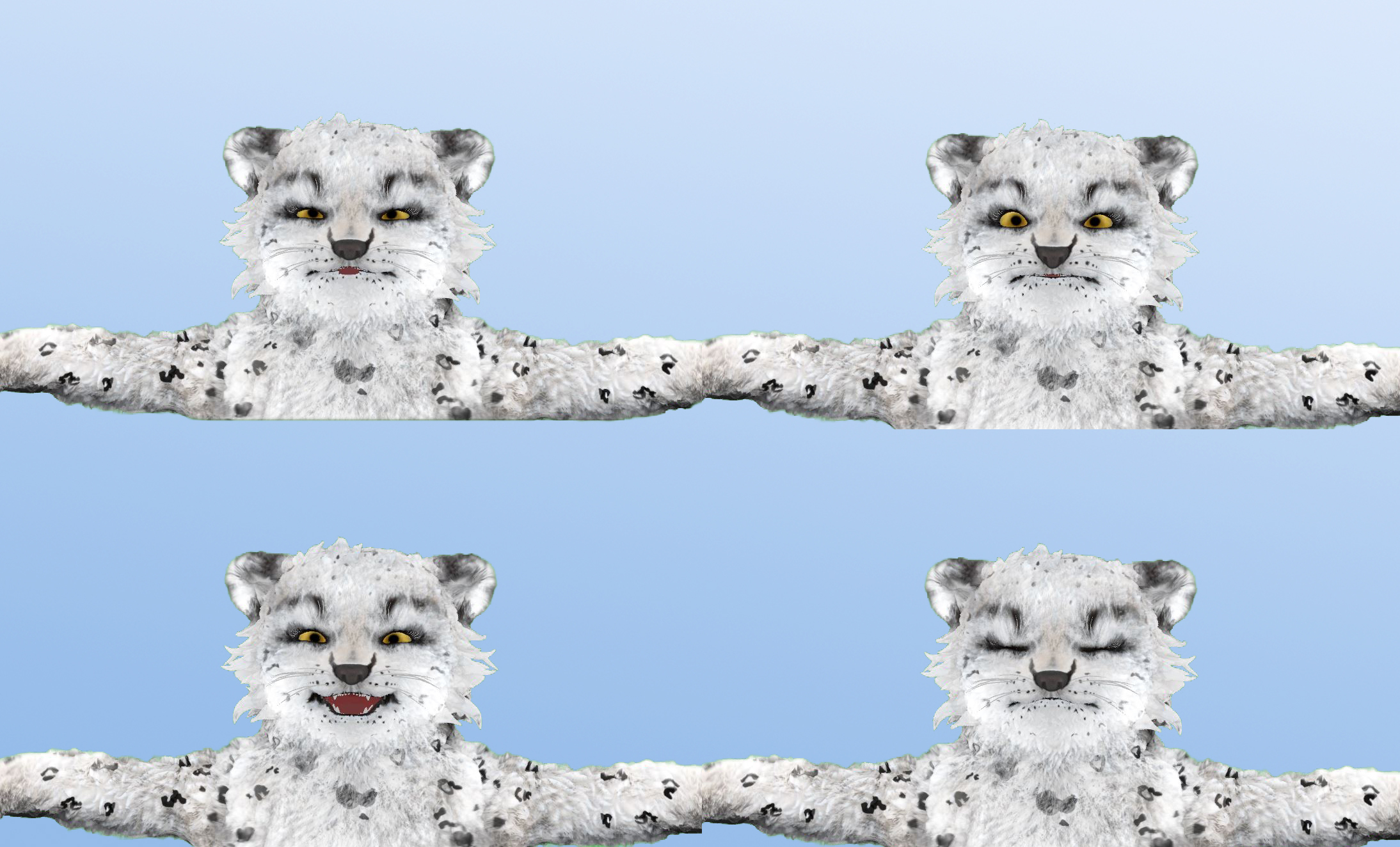 3Dキャラクター Snow Leopard - Rareden - BOOTH