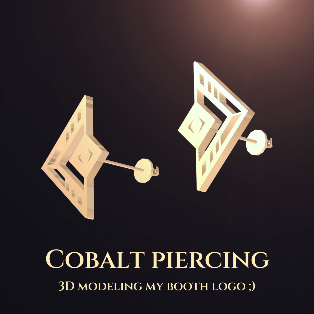 Cobalt piercing(my booth old logo) - Wild_shop - BOOTH