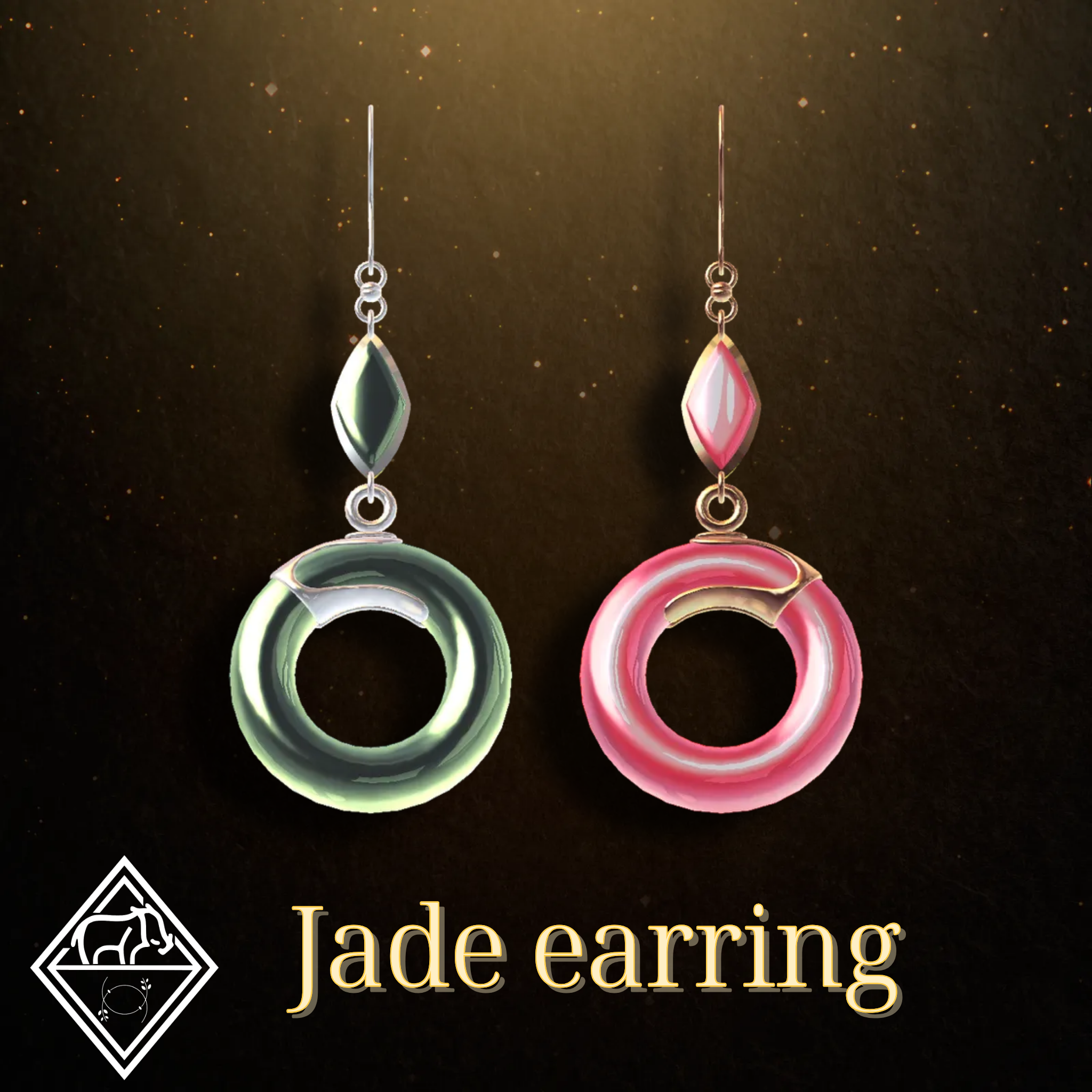 Jade earring +DLC jade ring - Wild_shop - BOOTH