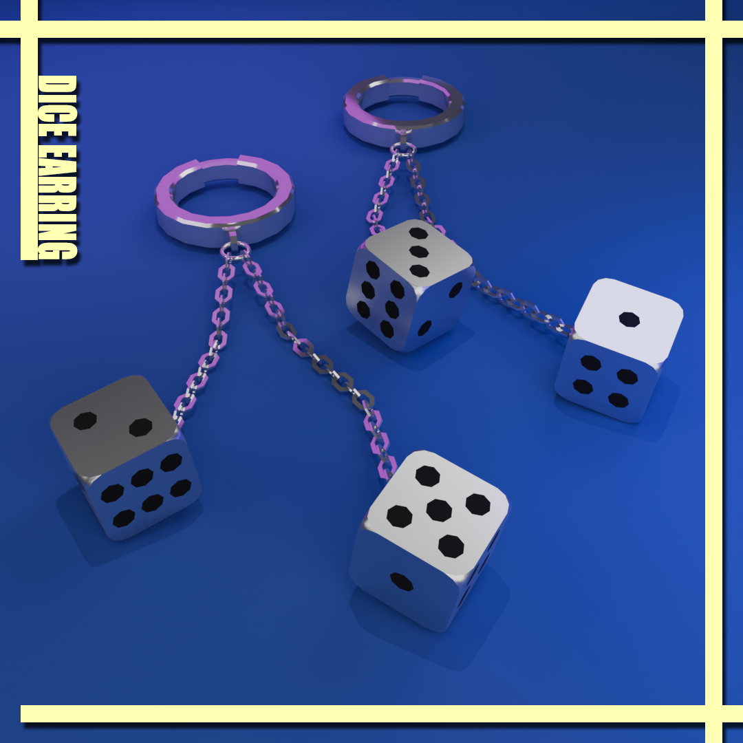 Dice Earring / サイコロ·イヤリング [100円] - Rixie - BOOTH