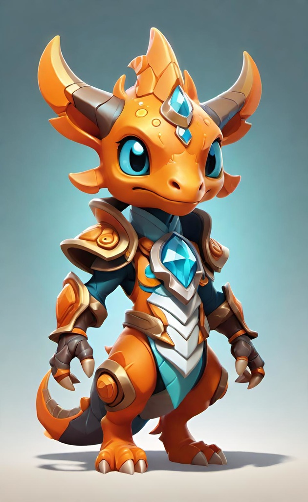 Orange Armored Dragonling - kilik - BOOTH