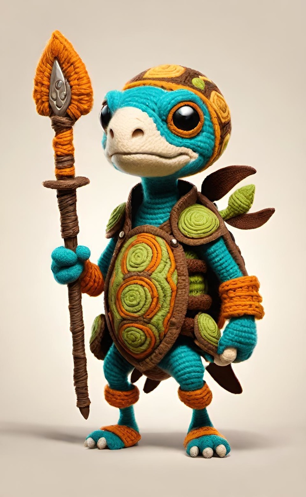 Crocheted Turtle Adventurer - kilik - BOOTH
