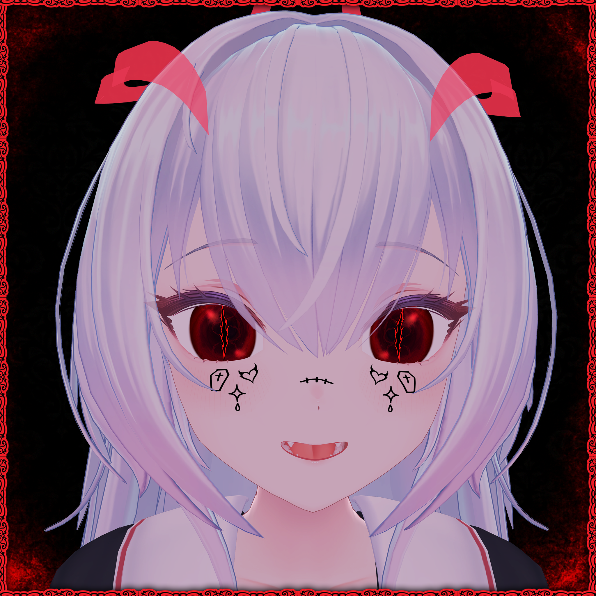 [無料] Emo Tattoo Pack｜VRChat フェイスタトゥー｜ オーバーレイ 12種 - Pixel Place - BOOTH