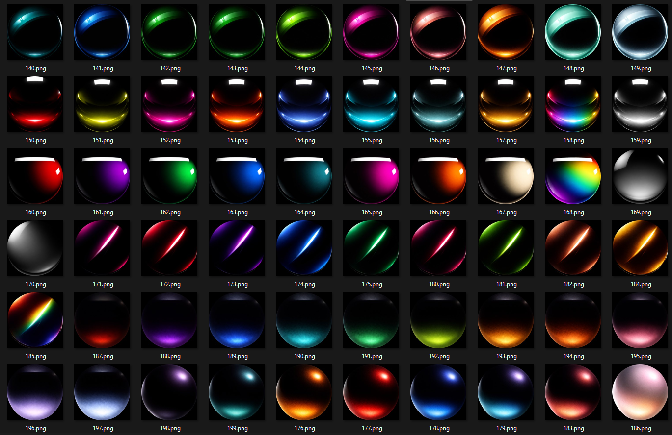 [無料] 200 Matcap Mix Pack ♥ CC0 商用利用可 ♥ VRChat/Unity ♥ Pixel Place ...