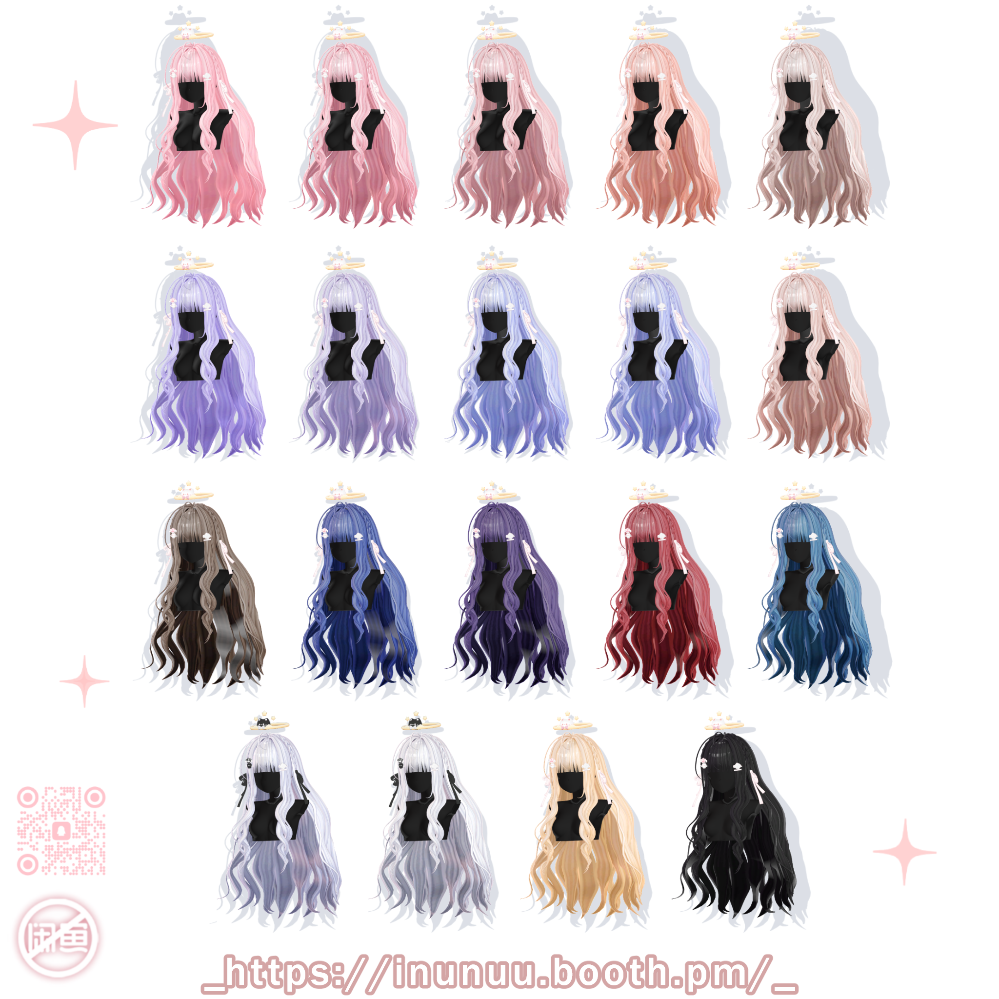 セール中 【16アバター対応】 HairSet.01 - inunu - BOOTH