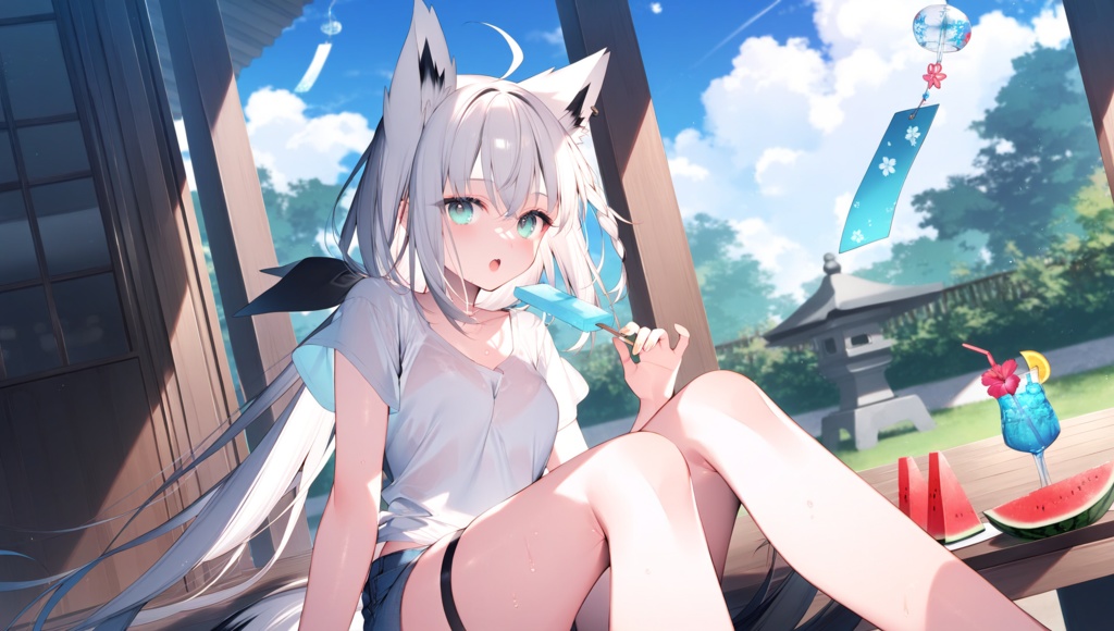 holo壁紙(8月)/holo wallpaper(August) - ましろ色 - BOOTH