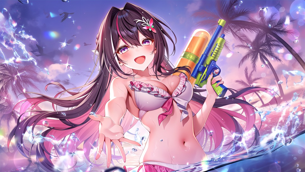 vtuber壁紙(2025年8月)/wallpaper(August) - ましろ色 - BOOTH