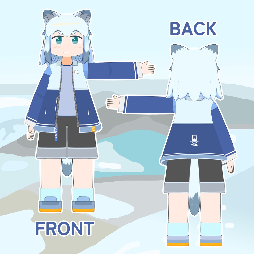 オリジナル3Dモデル『シロザオ』ver.1.22 (VRChat・Quest対応) - DCN-ララ - BOOTH