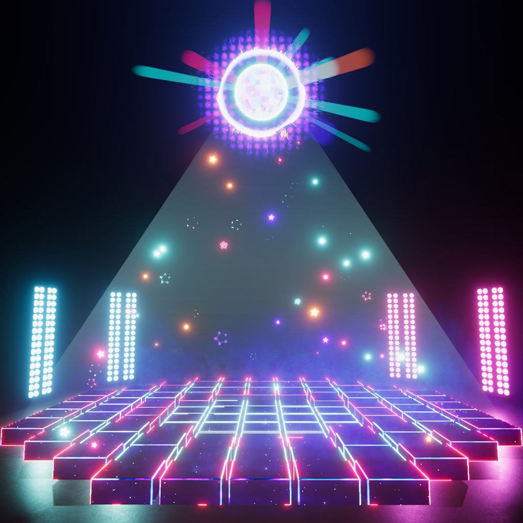 【VRChat】レトロダンスフロア / [VRChat] Retro Dance Floor - yoshimarovfx - BOOTH