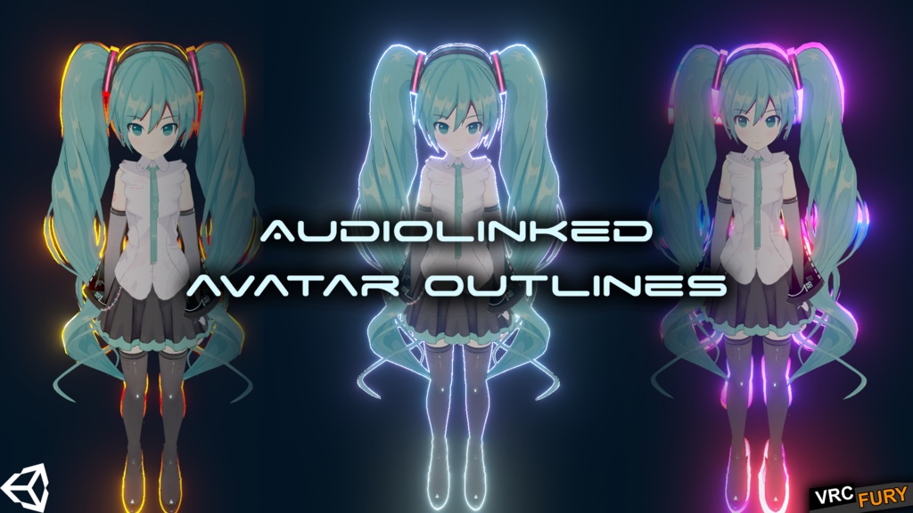 [VRChat] AudioLinked Avatar Outlines: Basic Pack | 【VRChat】オーディオリンク対応アバターアウトライン：ベーシックパック ...
