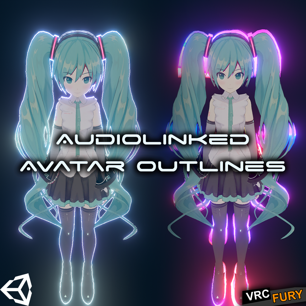 [VRChat] AudioLinked Avatar Outlines: Basic Pack | 【VRChat】オーディオリンク対応アバターアウトライン：ベーシックパック ...