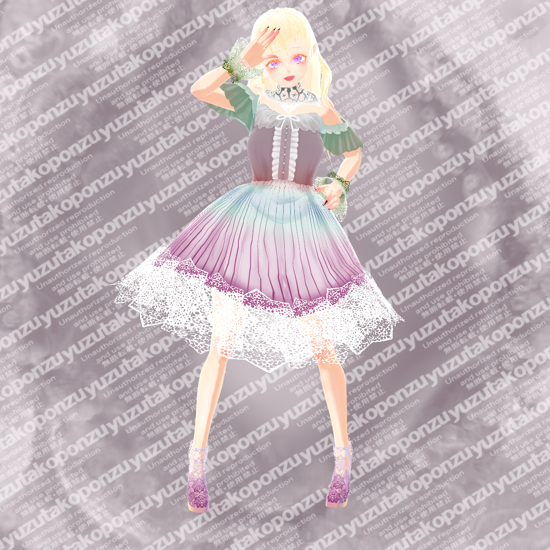 お花のレースガール ヒール6色【vroid正式版】 - YUZU🐙TAKO SHOP タコのツボ(壺) - BOOTH