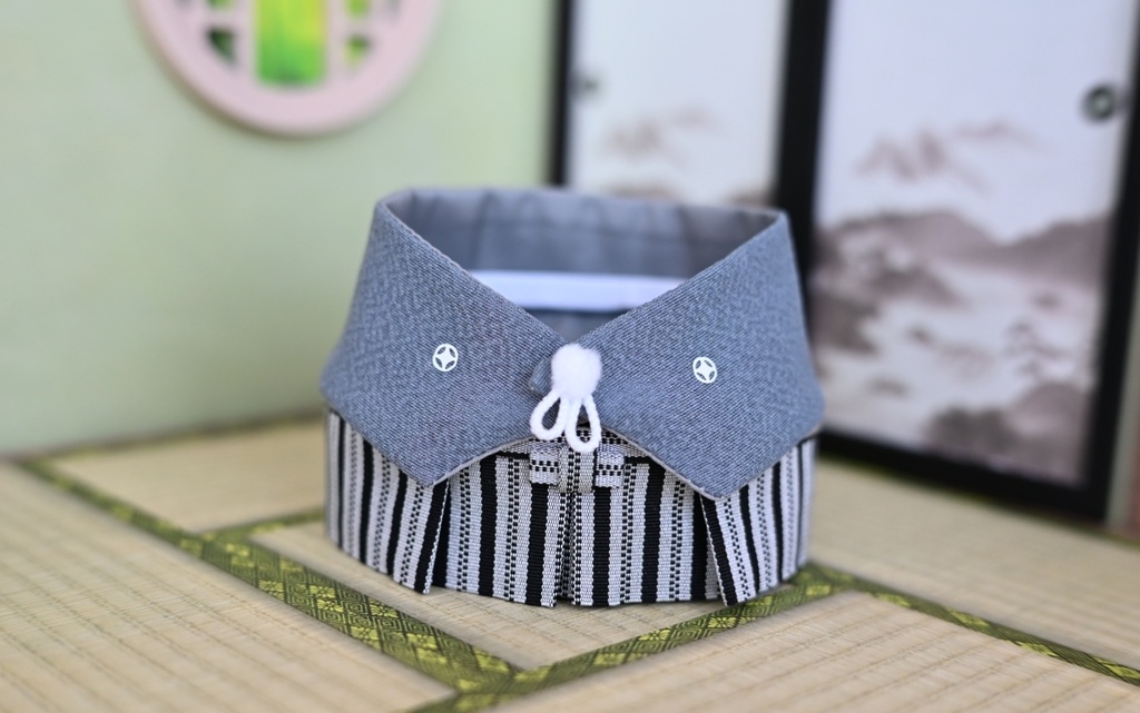【限定カラー】ぬいぐるみ用紋付袴 青灰色 - ほしみち - BOOTH