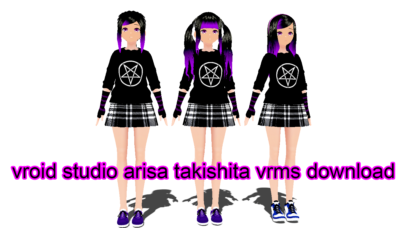 Vroid studio my oc arisa takishita emo vrms dl - skates99 - BOOTH