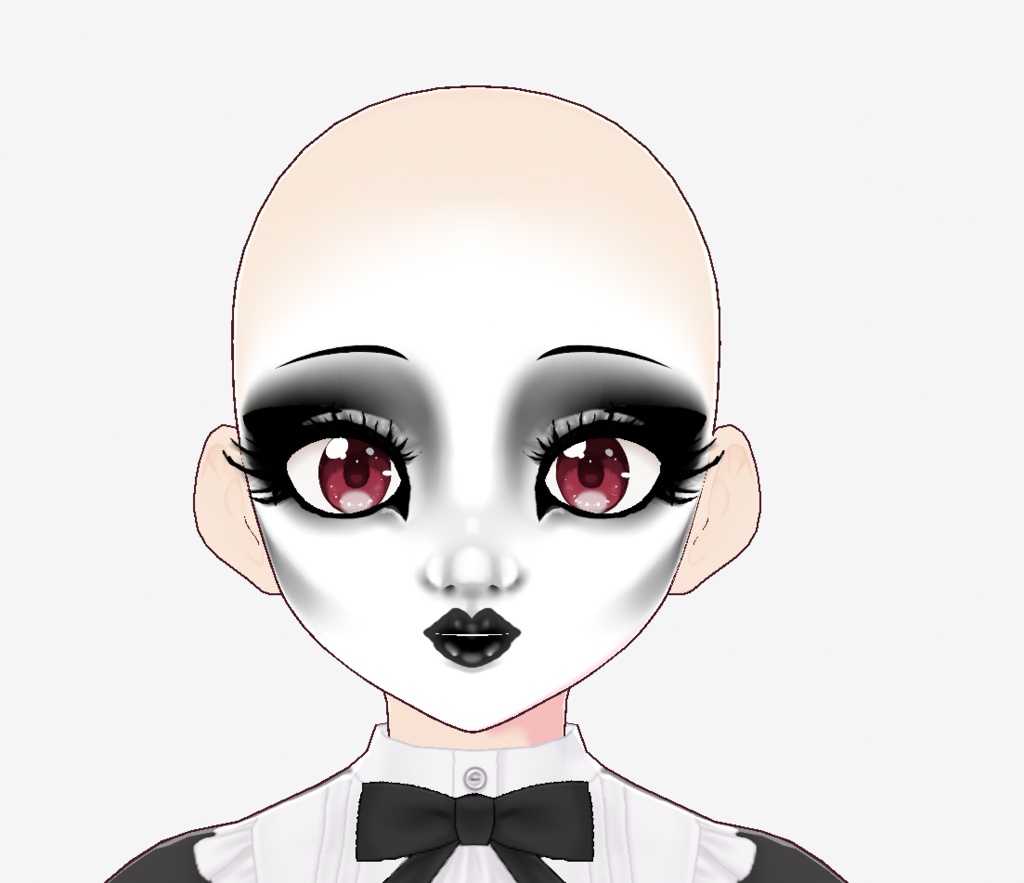 Basic Goth makeup - magicalraccoon - BOOTH