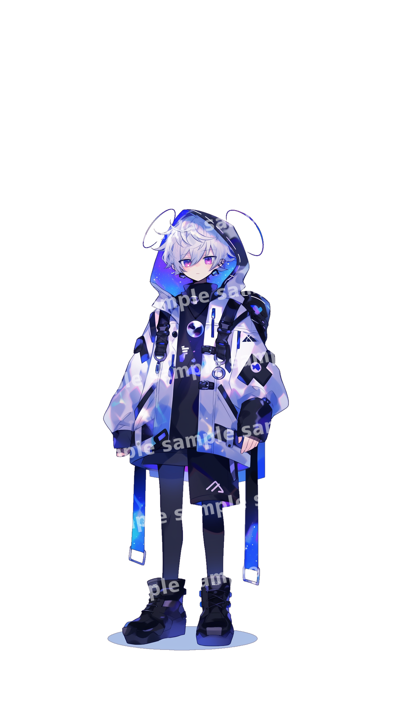 【IRIAM対応】宇宙色パーカーくん--配信用立ち絵 - すののAIイラストショップ - BOOTH