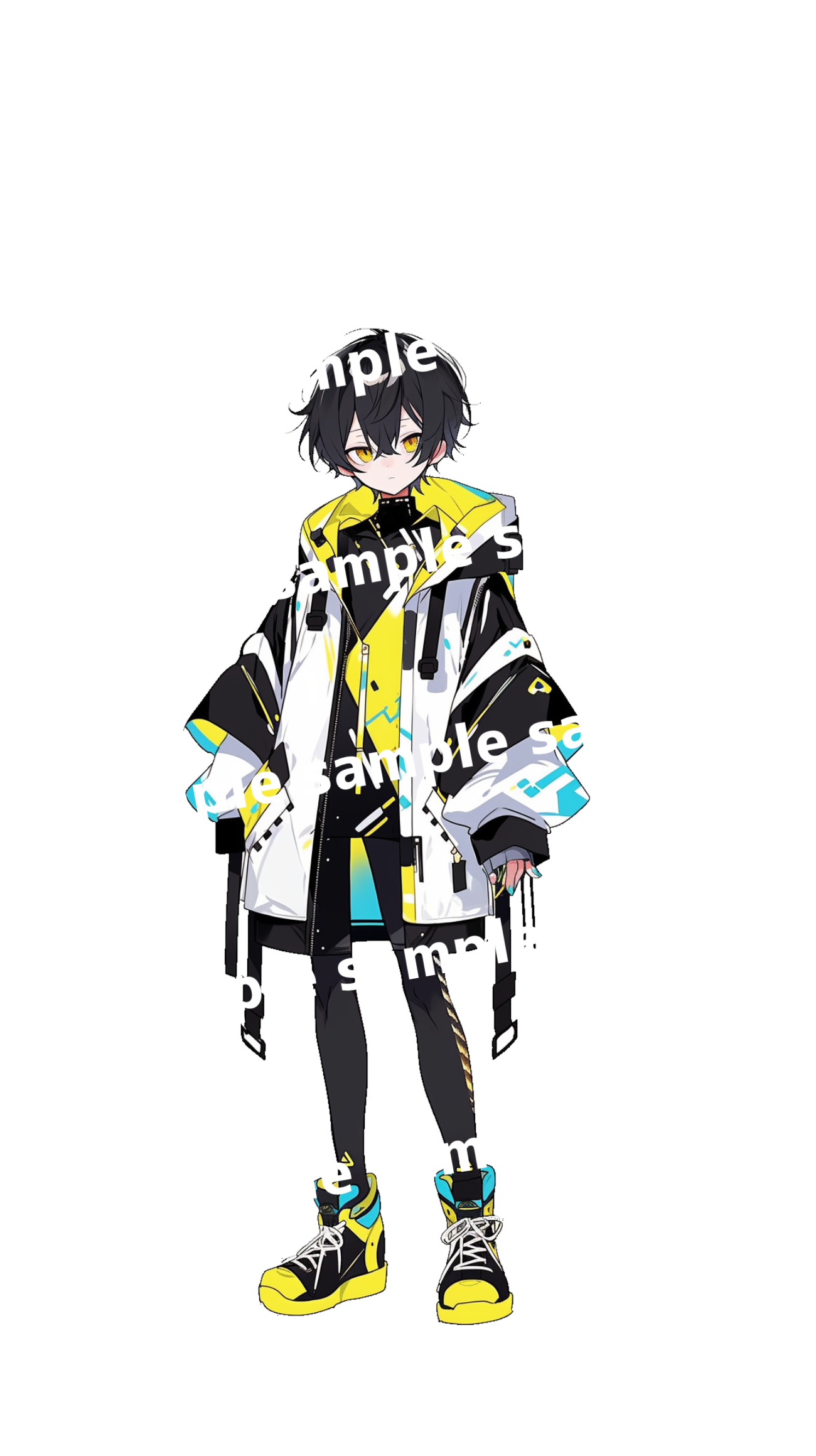 【IRIAM対応】サイバーポップな男の子--立ち絵素材 - まりのAIイラストショップ - BOOTH