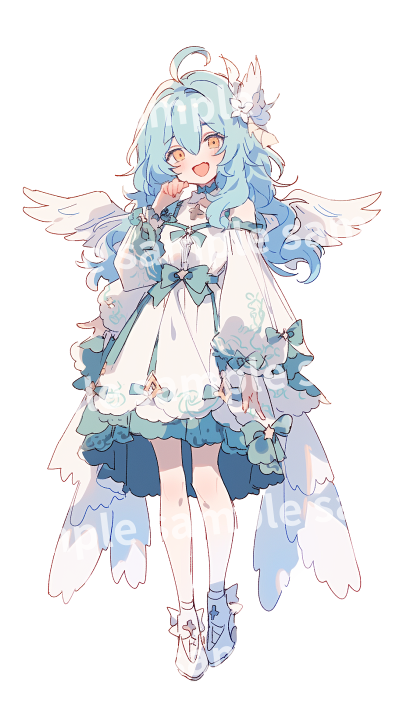 【IRIAM対応】キュートな水色天使ちゃん--配信用立ち絵 - まりのAIイラストショップ - BOOTH