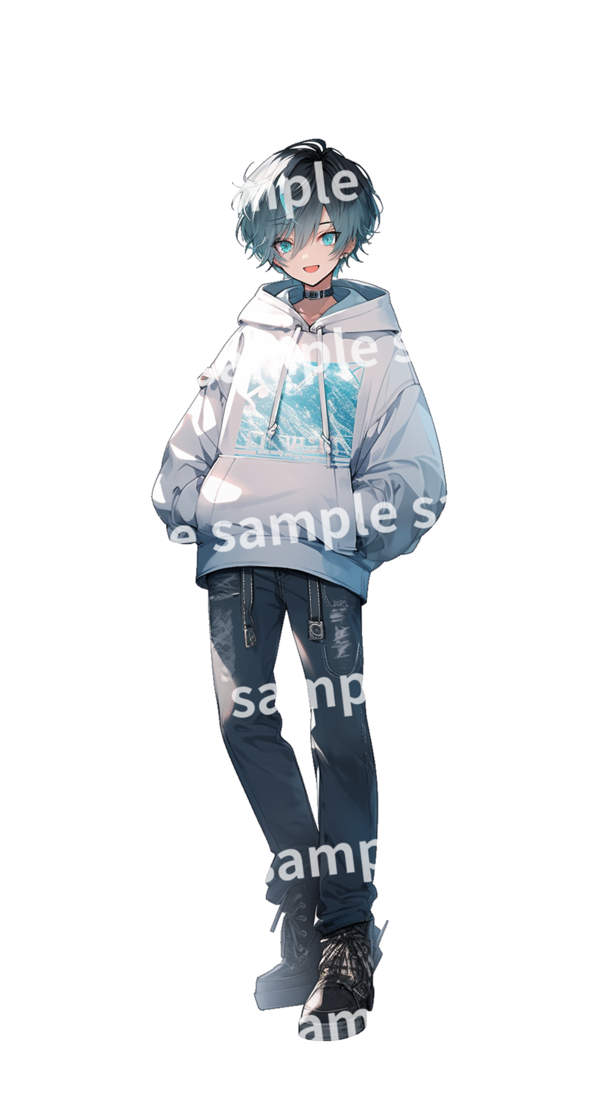 【IRIAM対応】マリンパーカーくん--配信用立ち絵 - すののAIイラストショップ - BOOTH