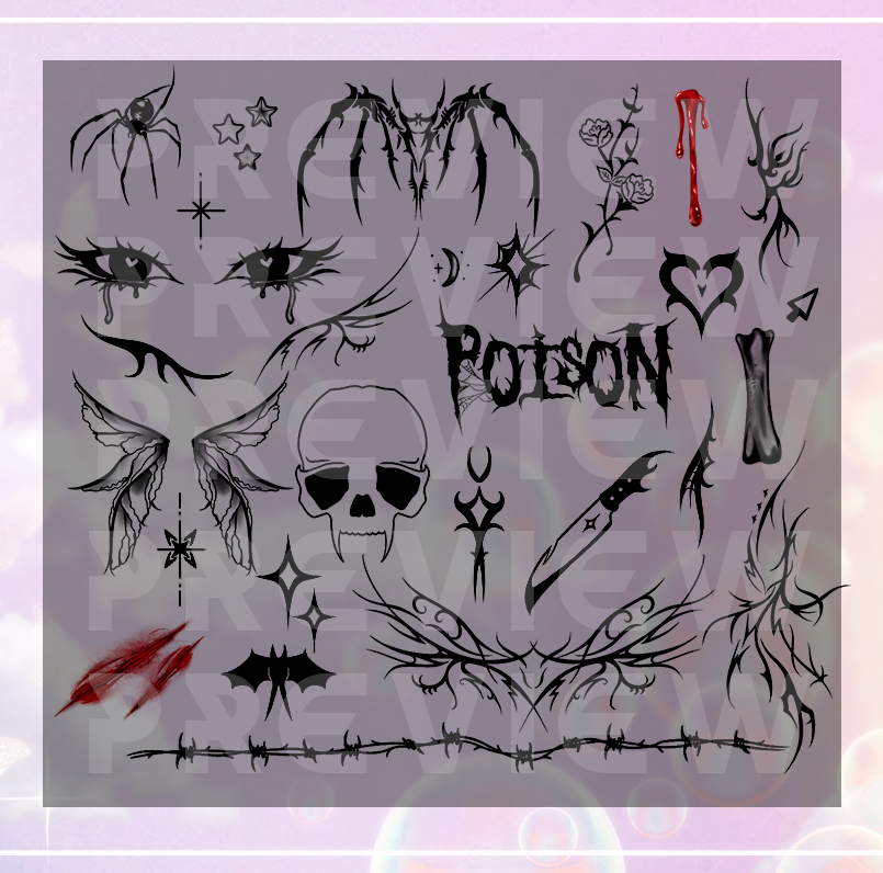 VRCHAT CUSTOM TATTOOS - awmi - BOOTH