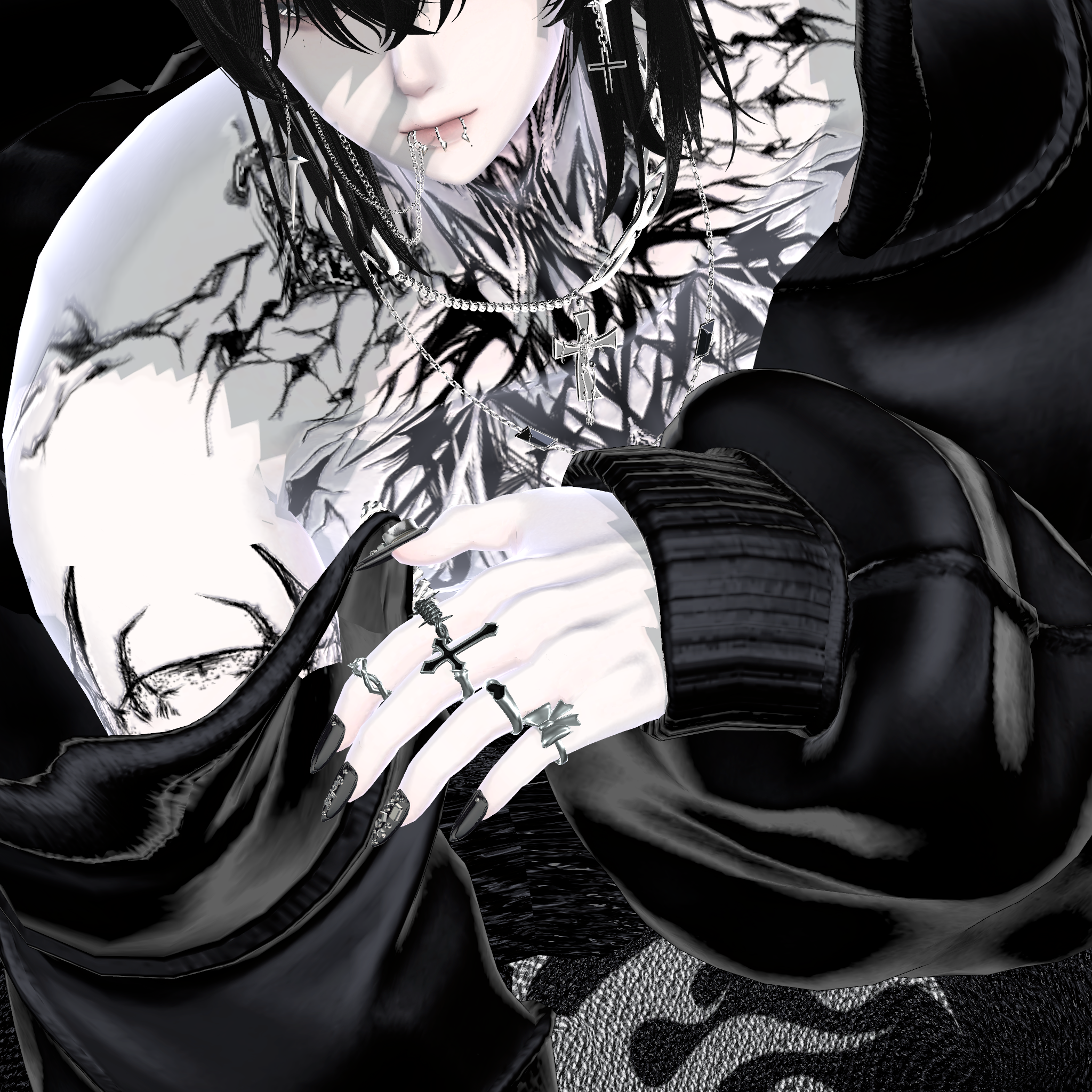 【VRChat】Gothpunk Ring Set 指輪 - HEI TIAN - BOOTH