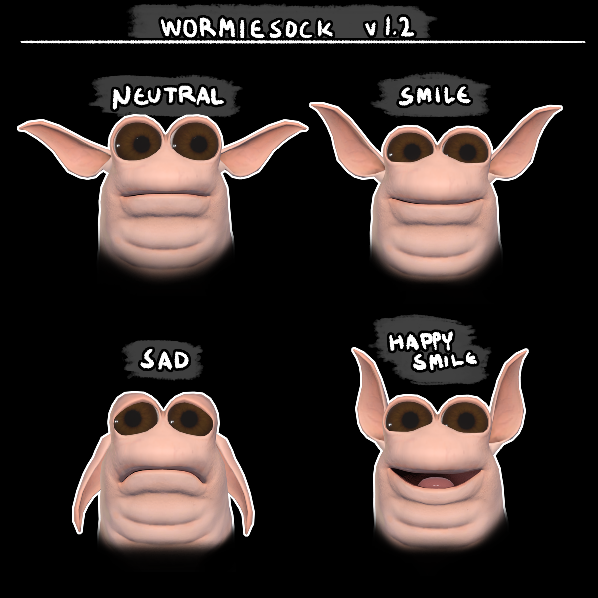 Wormiesock VRChat Avatar - ponkke - BOOTH