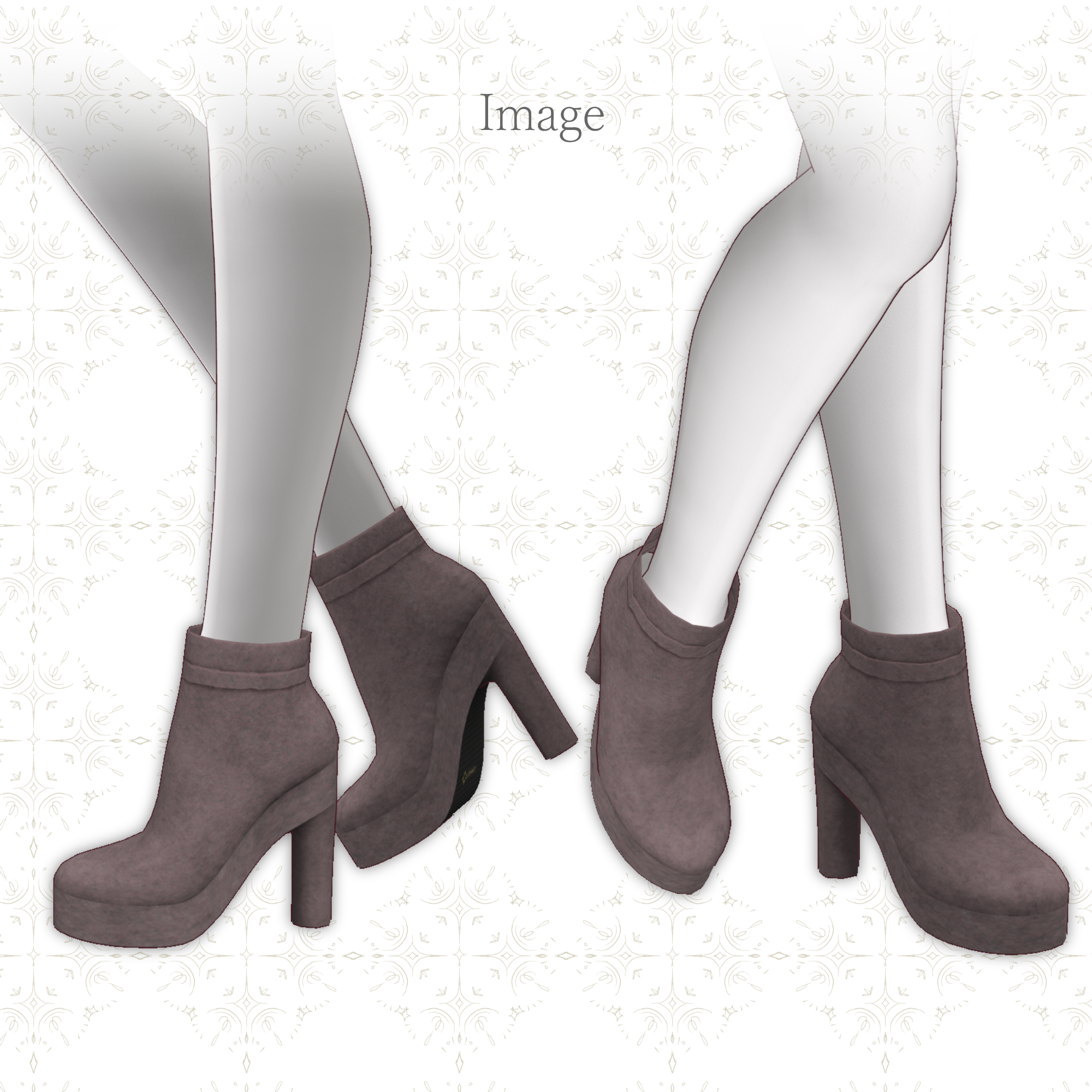【VRoid正式版】スエードブーツ Suede boots 8Color SET - しらとりこはね【とりんご】 - BOOTH