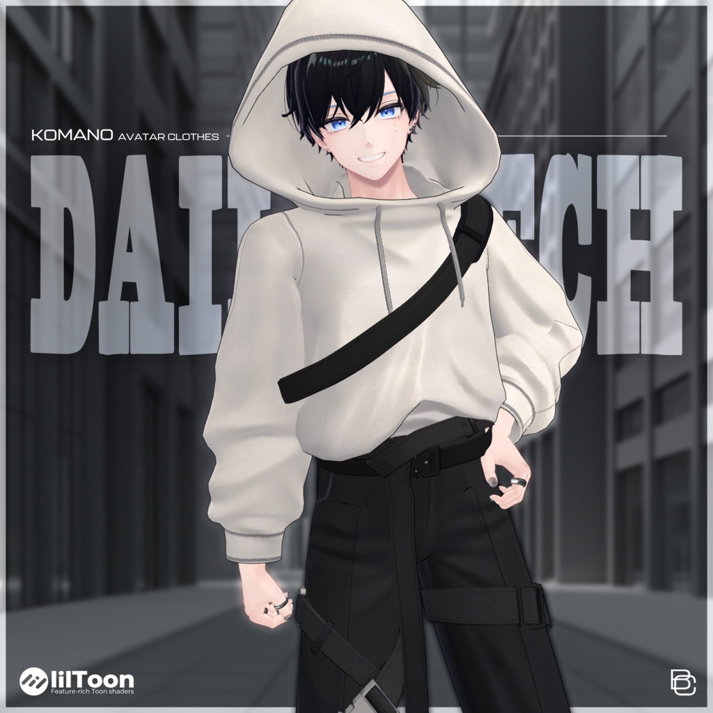 [水瀬, 狛乃, マロ/ +Head] Daily Techwear - Blue Cloud - BOOTH