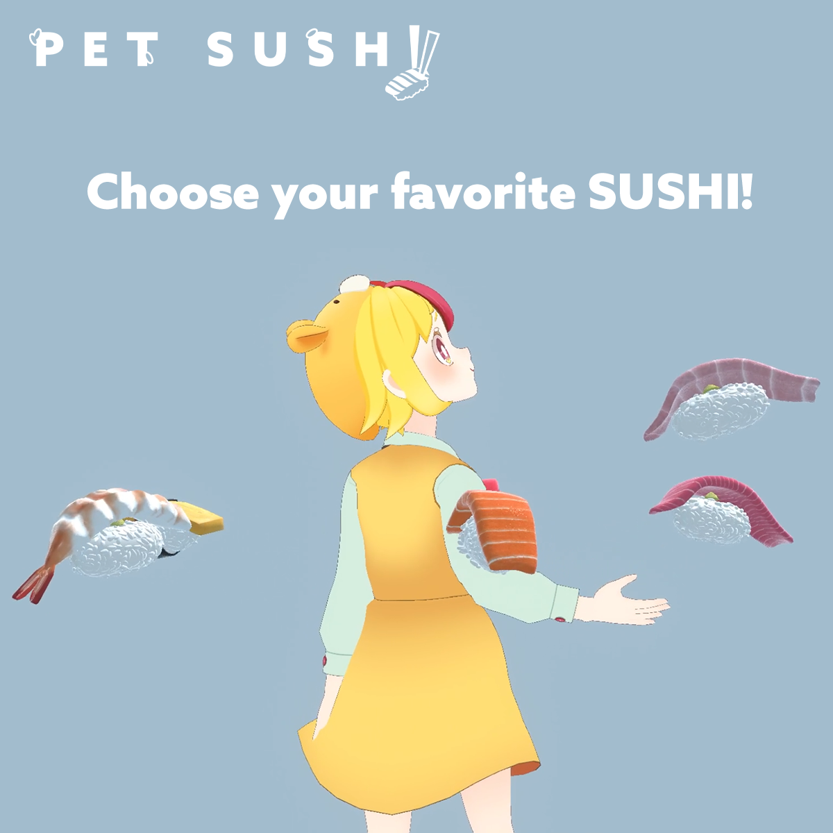 PET SUSHI Shrimp (VRCHAT/SDK3) - MetaverseCreatorsTYO - BOOTH