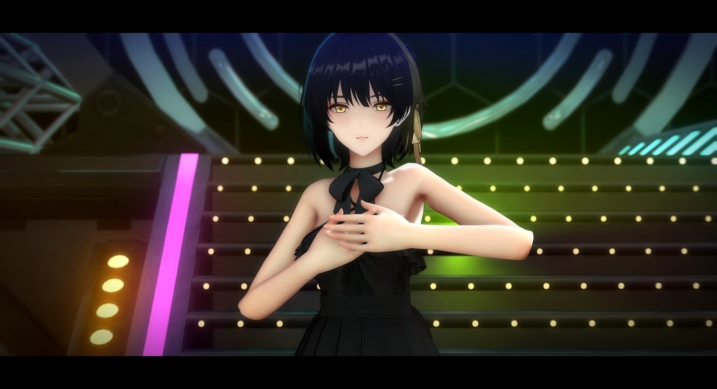 3Dモデル「Rover(Wuthering Waves)」黑裙Ver1.01 - アバター rVRC