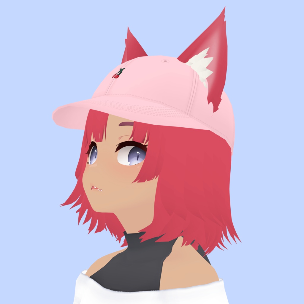 [FBX] Cherry Cap - さくらんぼの帽子 | Fit for VRoid | 5 Colors - MK Atelier - BOOTH