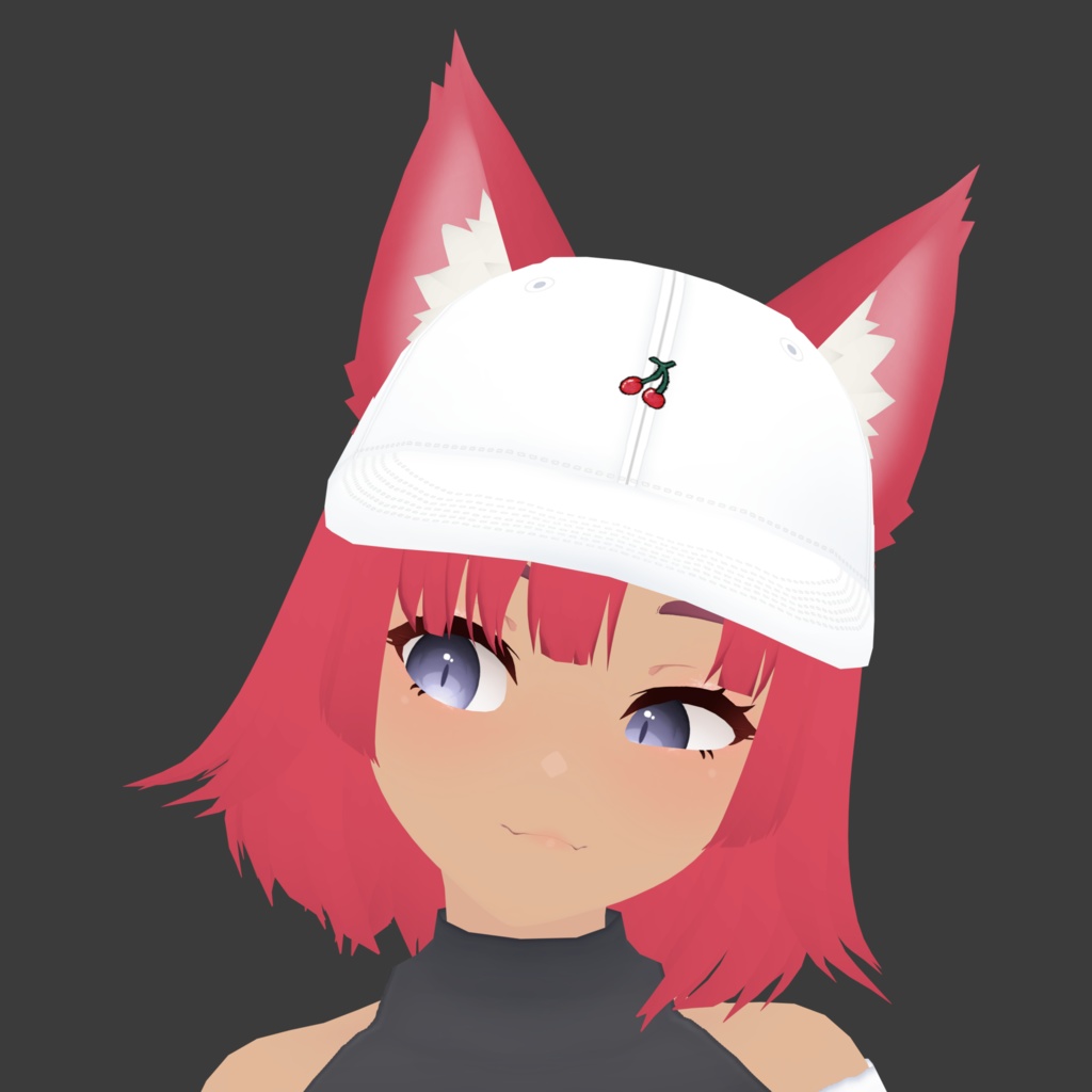 [FBX] Cherry Cap - さくらんぼの帽子 | Fit for VRoid | 5 Colors - MK Atelier - BOOTH