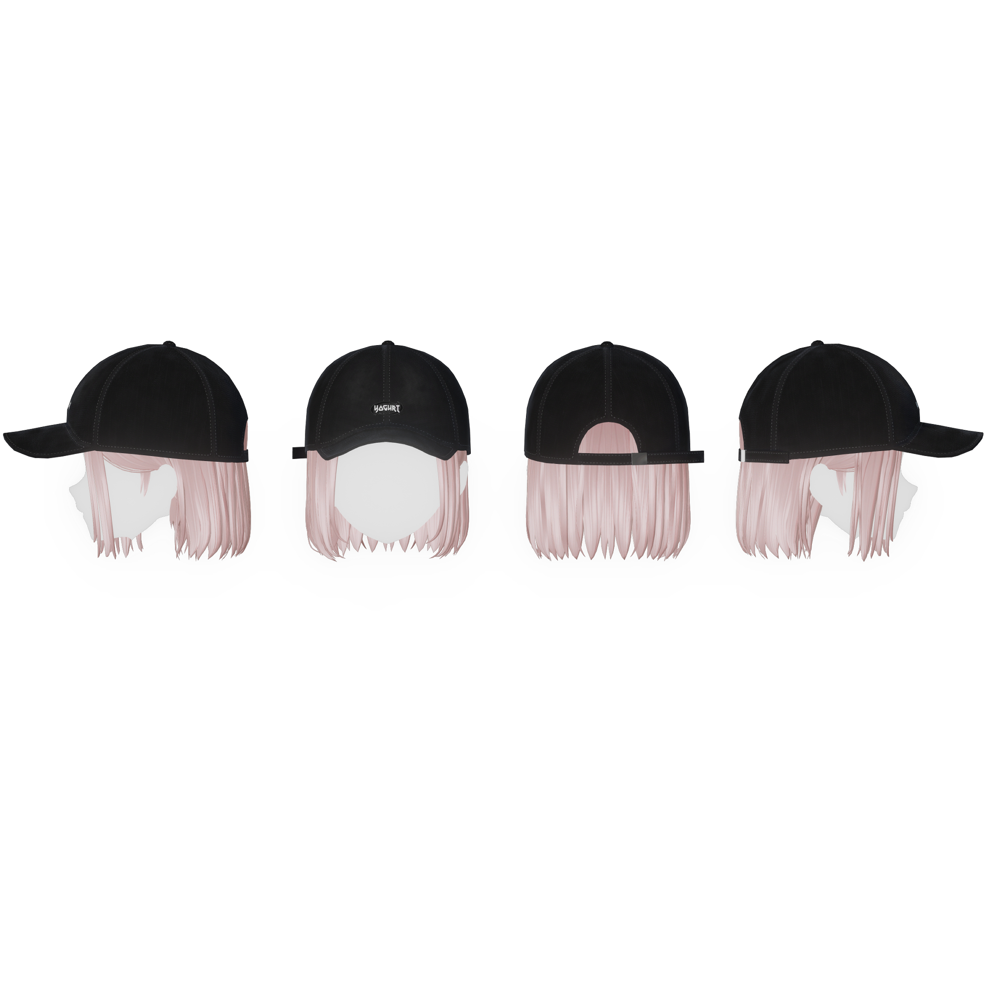 【7Avatars】 Bob hair with cap - Yogurt_Shop - BOOTH