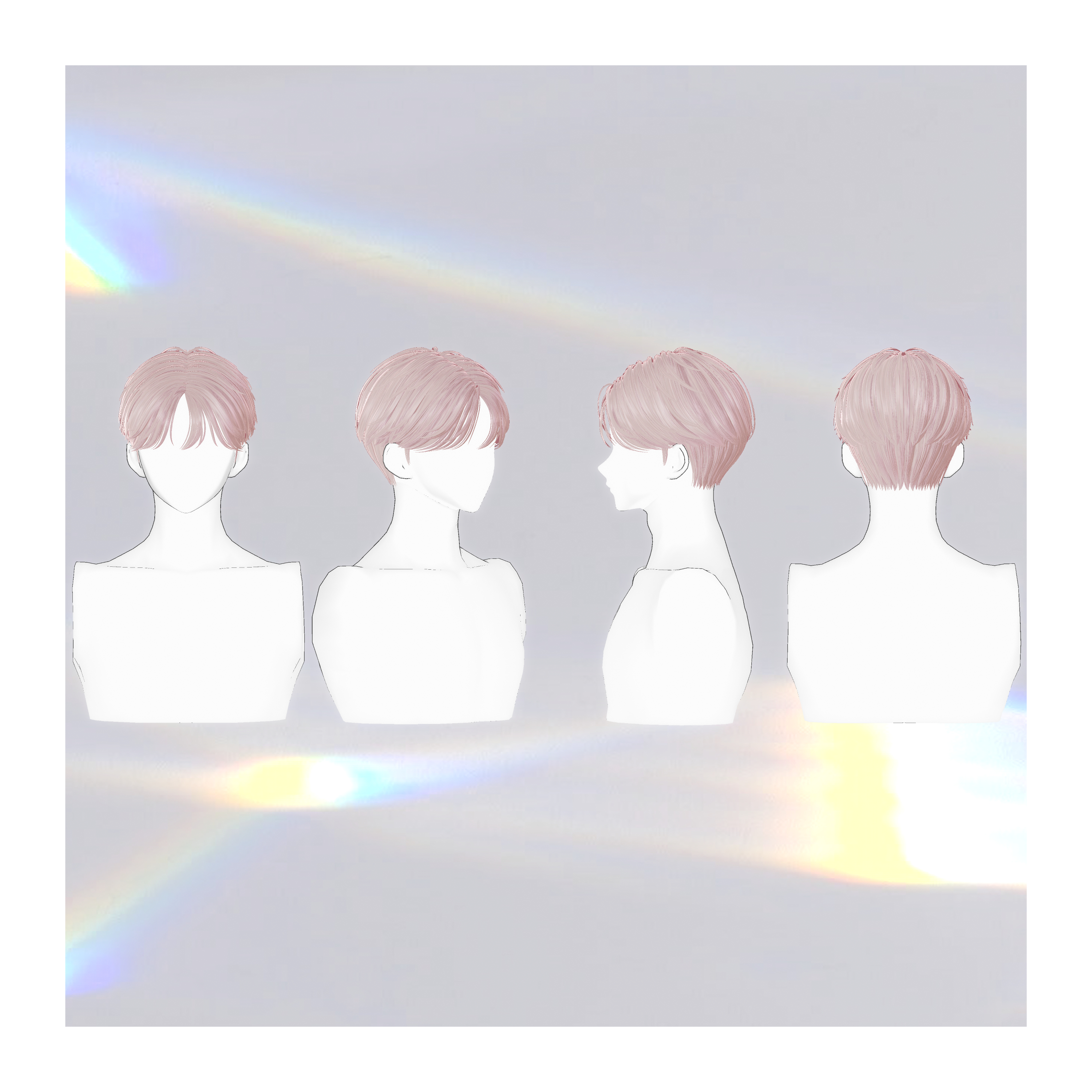 【4Avatars】 See-through Dandy hair - Yogurt_Shop - BOOTH