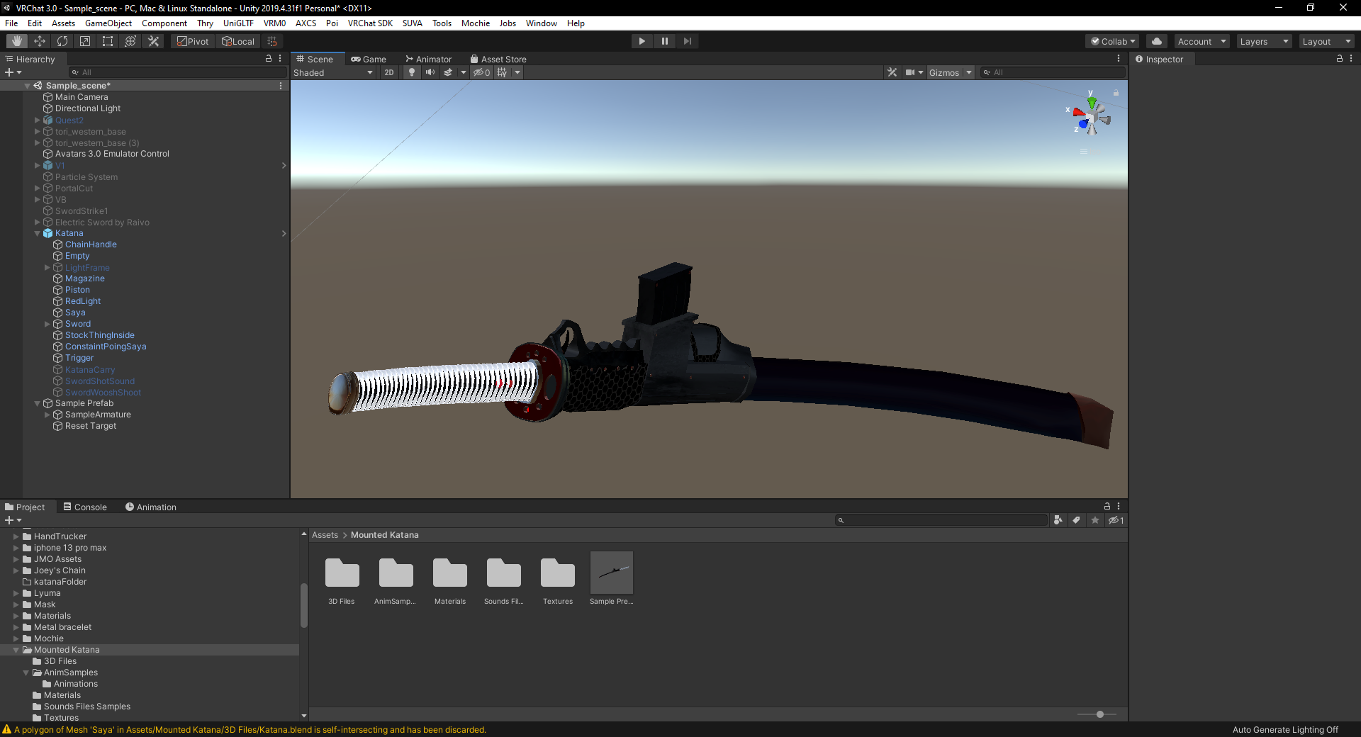 Mounted Katana - Inspired by Murasama Blade and the Yamato - V's cyber ...