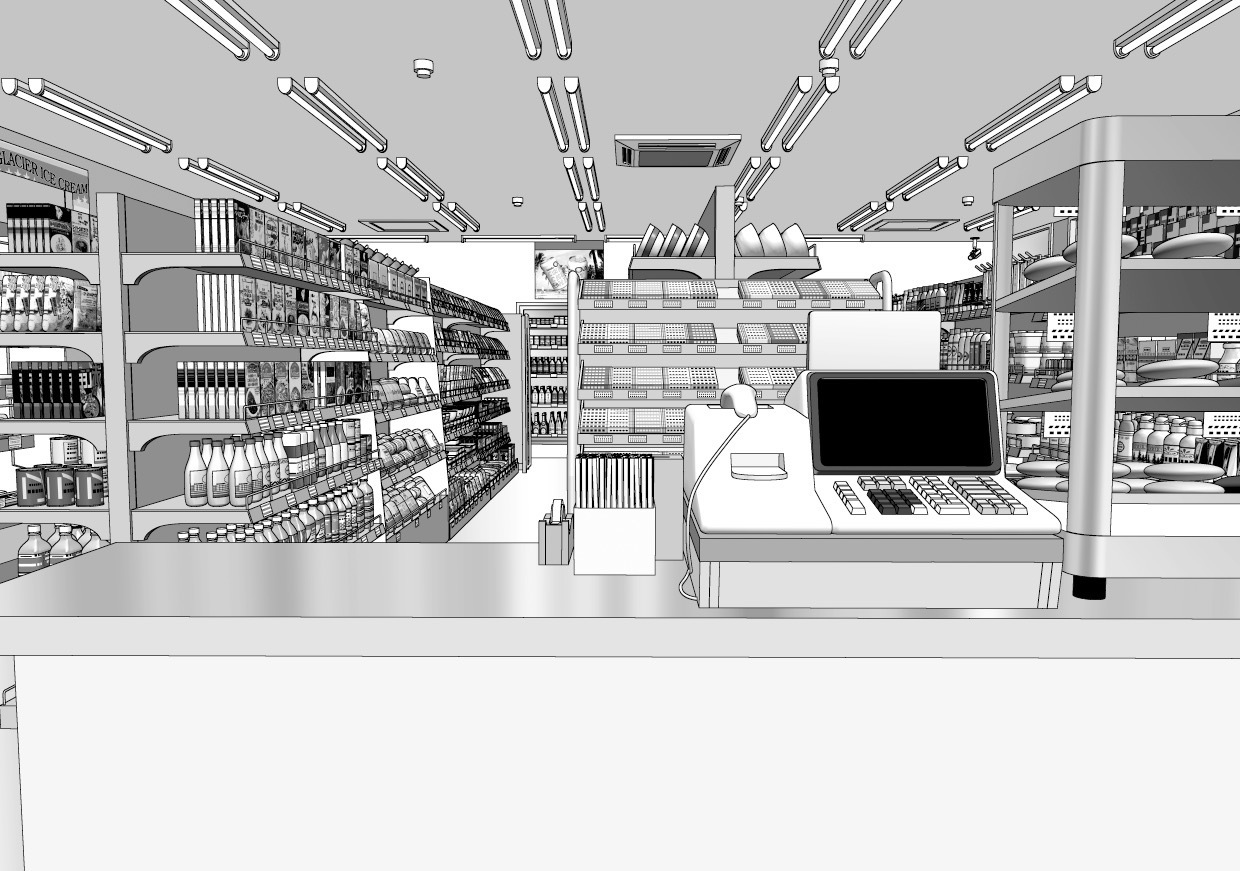 漫画背景 コンビニ内観05 - alumin2 - BOOTH